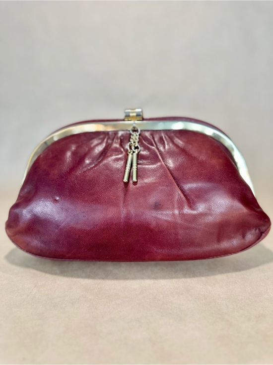 Sabiha | Bags | Vintage Sabiha Leather Boutique Oxblood Burgundy Frame ...
